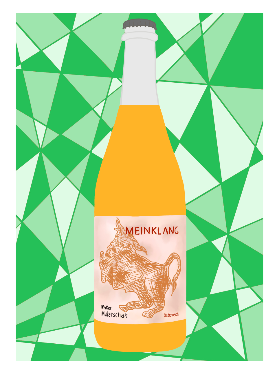 Meinklang Weisser Mulatschak | Natural Wine Artwork Poster – MORE ...